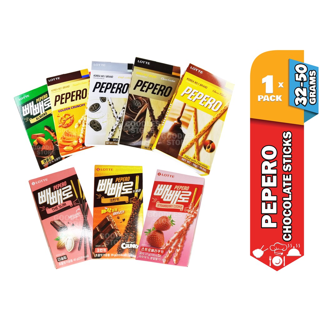 Pepero Almond Choco Cookie White Cookie Korean Choc Crunchy Pepero Slim ...