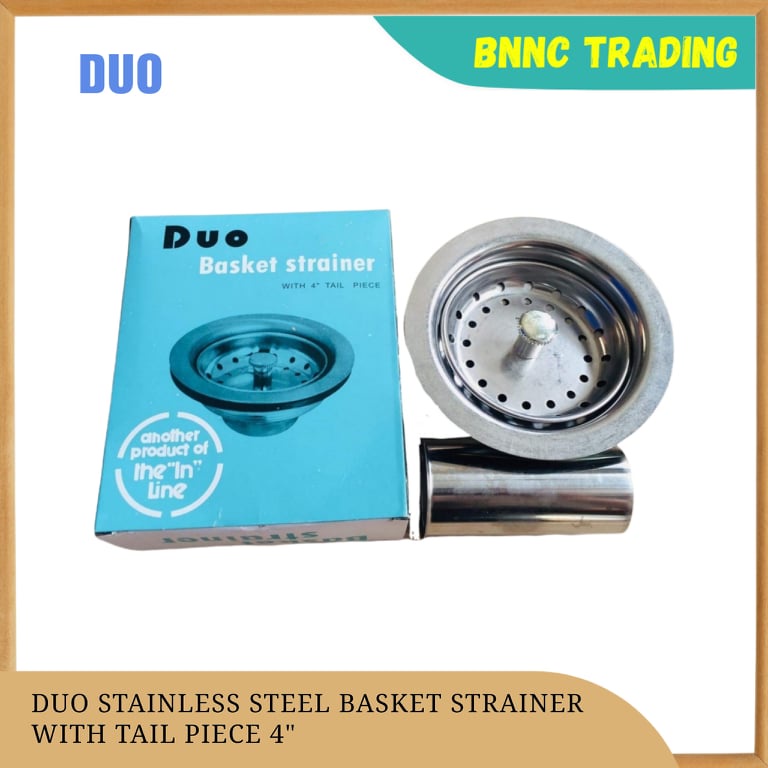 DUO STAINLESS STEEL BASKET STRAINER WITH TAIL PIECE 4" | Shopee Philippines