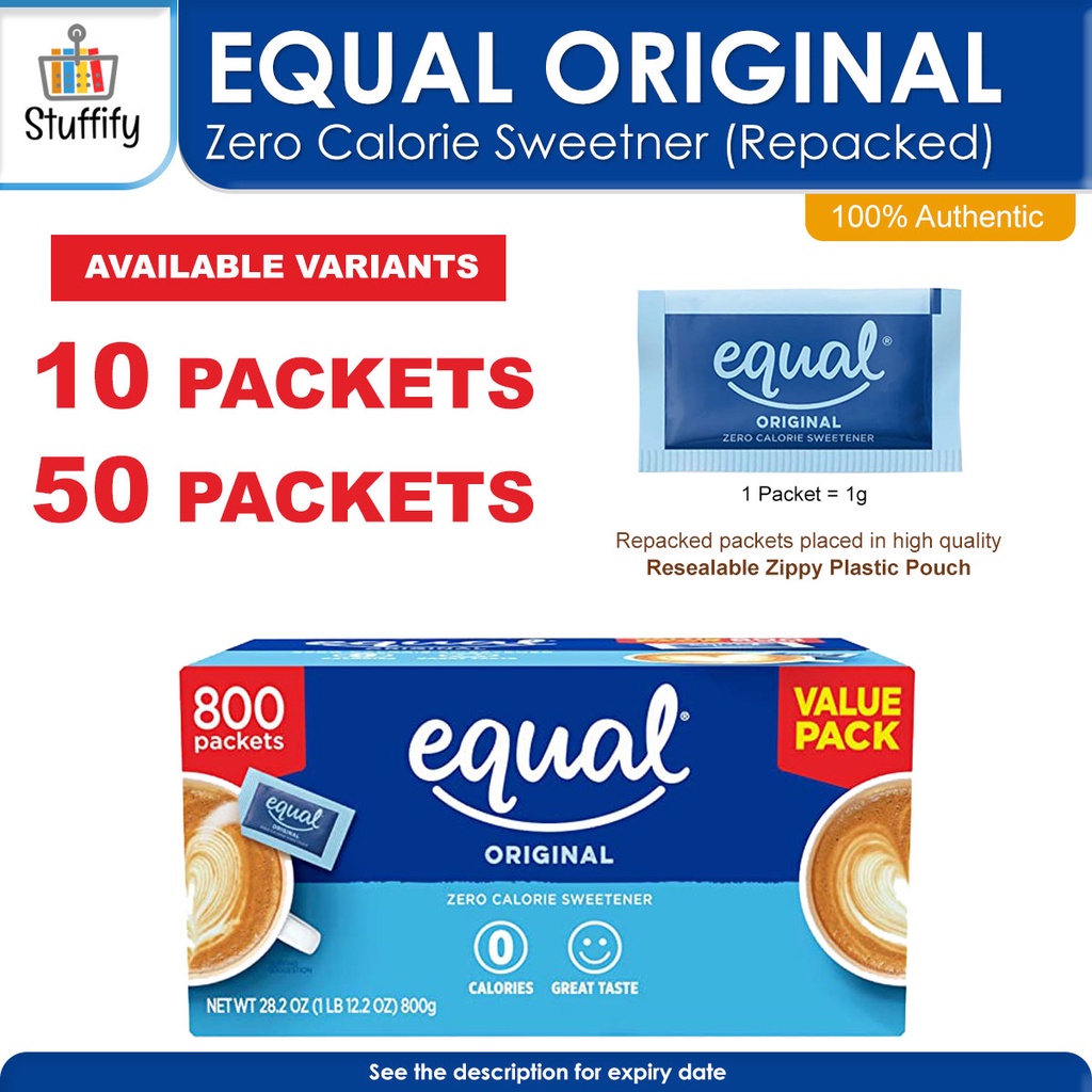 Equal Original Zero Calorie Sweetener Repacked Available In 10 And 50