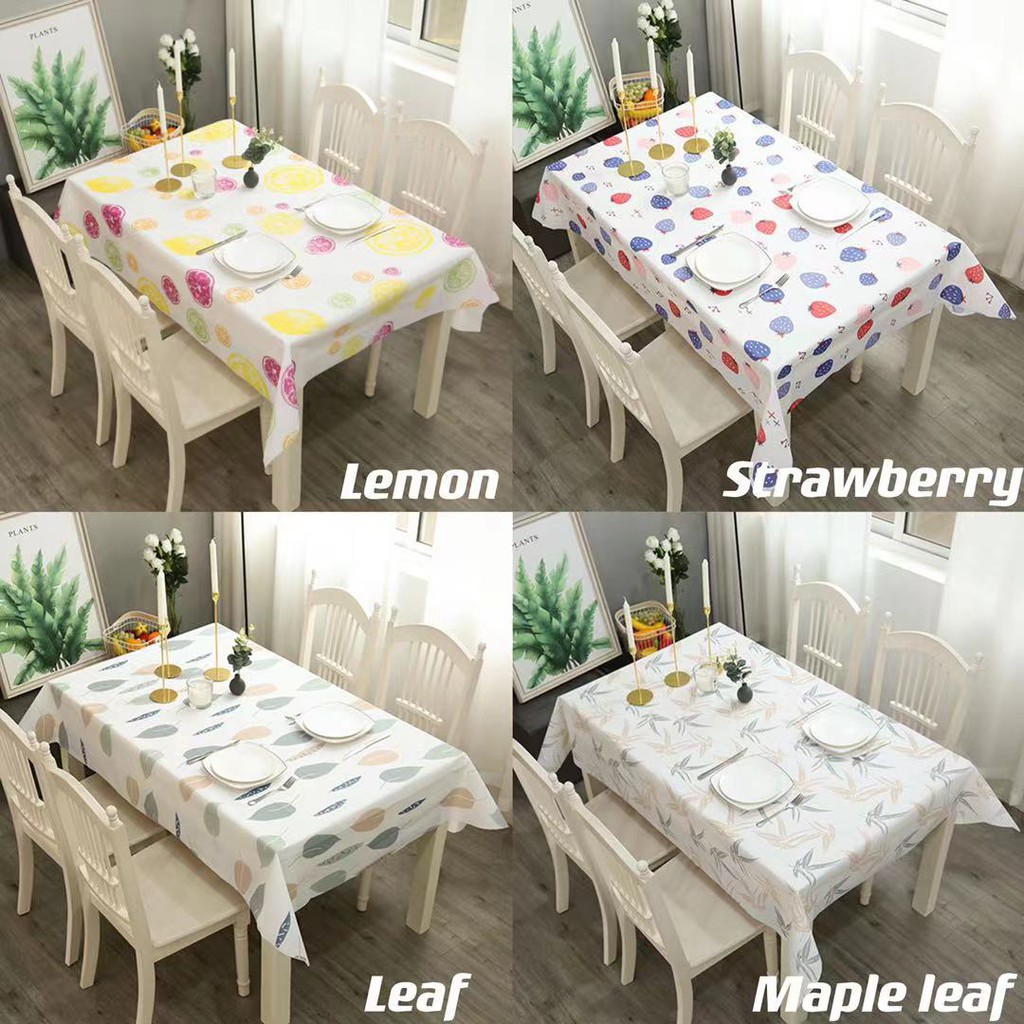 Waterproof & Oilproof Table Cover Protector Tablecloth | Shopee Philippines