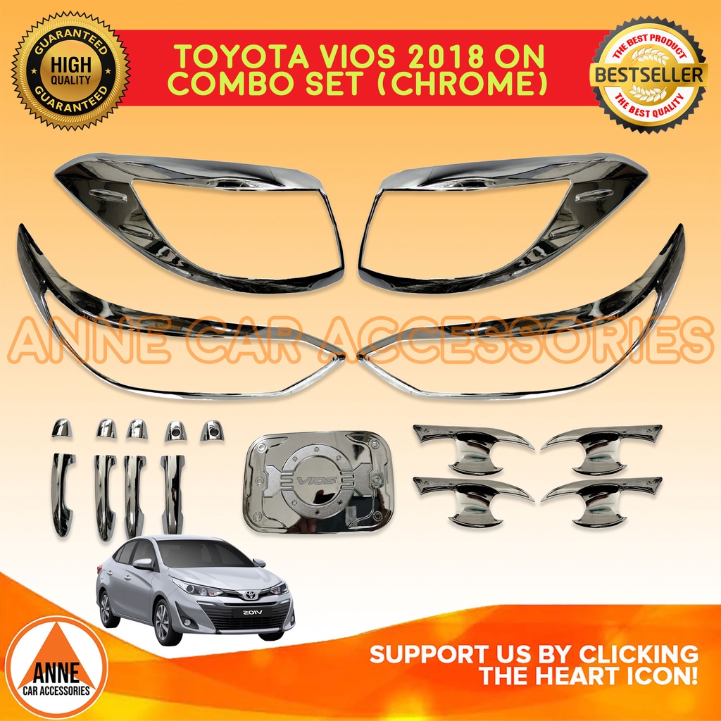Toyota Vios Garnish Cover Set Chrome August 2018 - 2021 / Toyota Vios ...