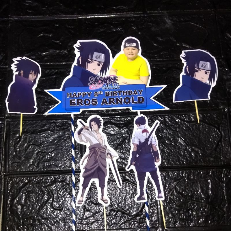 SASUKE NARUTO PERSONALIZED CAKE TOPPER SET | Shopee Philippines