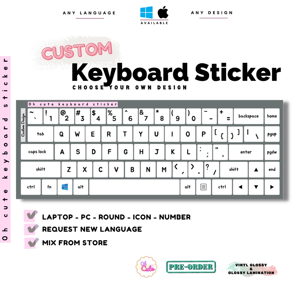 Custom Keyboard Sticker | Shopee Philippines