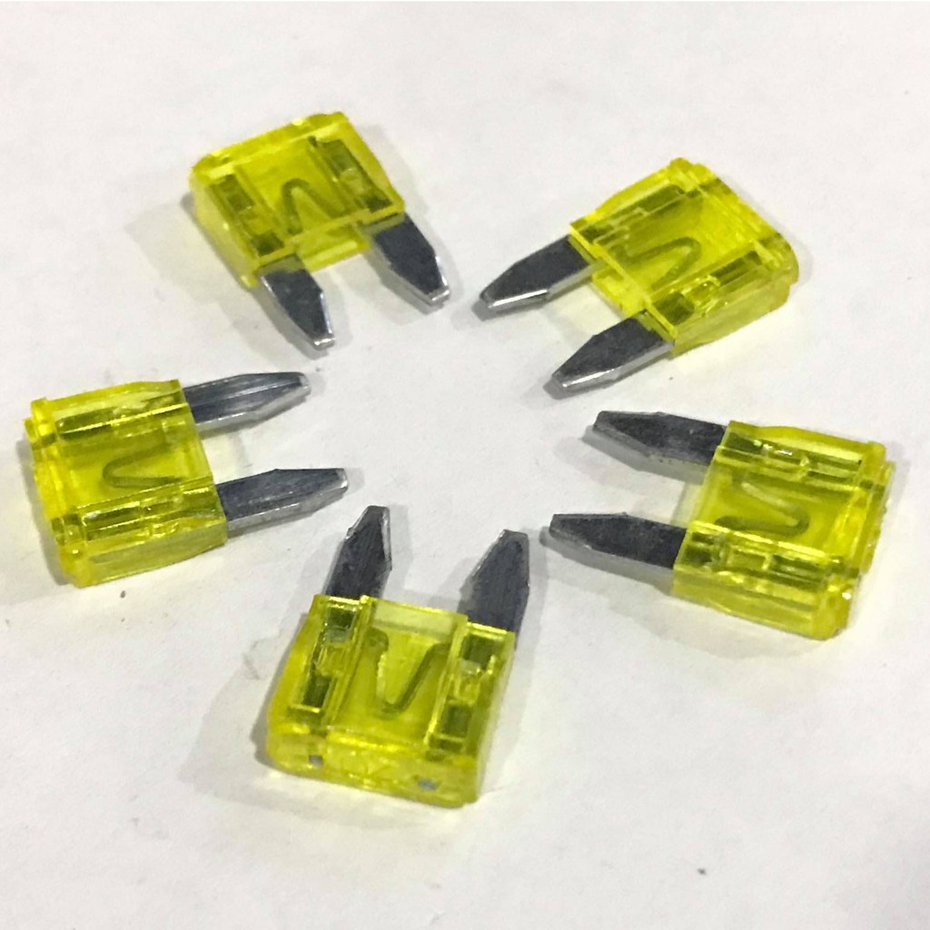 MINI PLUG-IN FUSE CAR FUSE 20A YELLOW 10PCS/25PCS/50PCS | Shopee ...
