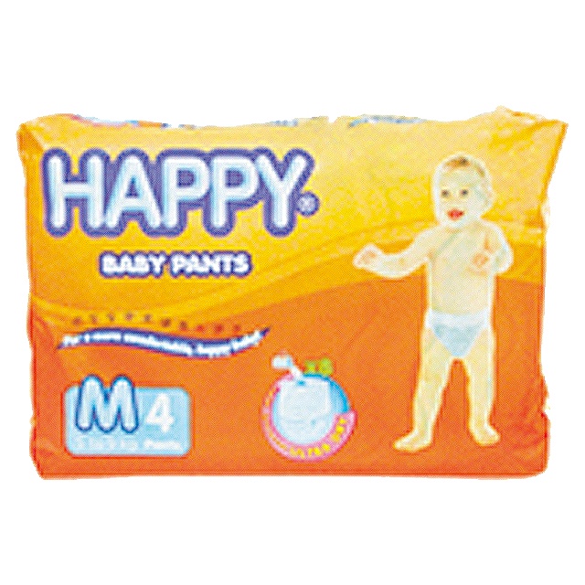 Happy Diaper Pants M 4 pants | Shopee Philippines