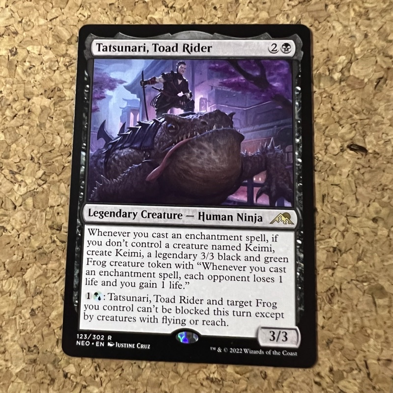 MTG TATSUNARI, TOAD RIDER (HUMAN NINJA) KAMIGAWA NEON DYNASTY (BLACK ...