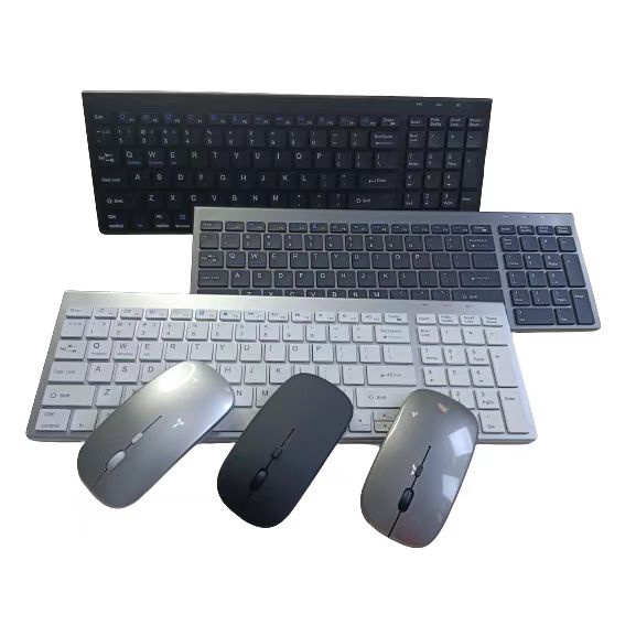 Rechargeable Bluetooth USB wireless keyboard and mouse set for desktop ...