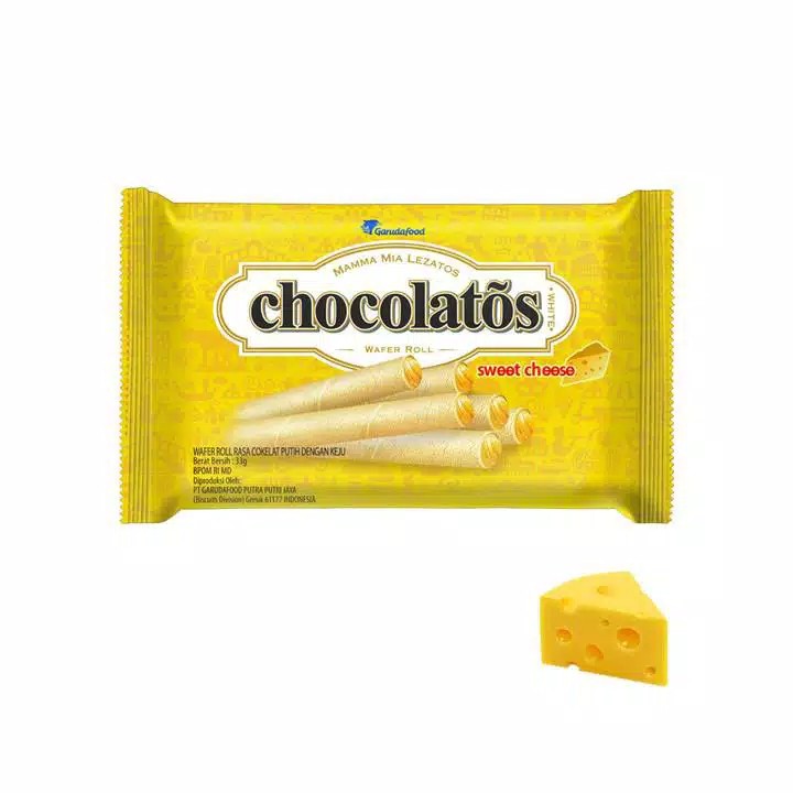 Chocolatos White / Wafer Roll Chocolate White With Cheese Flavor ...
