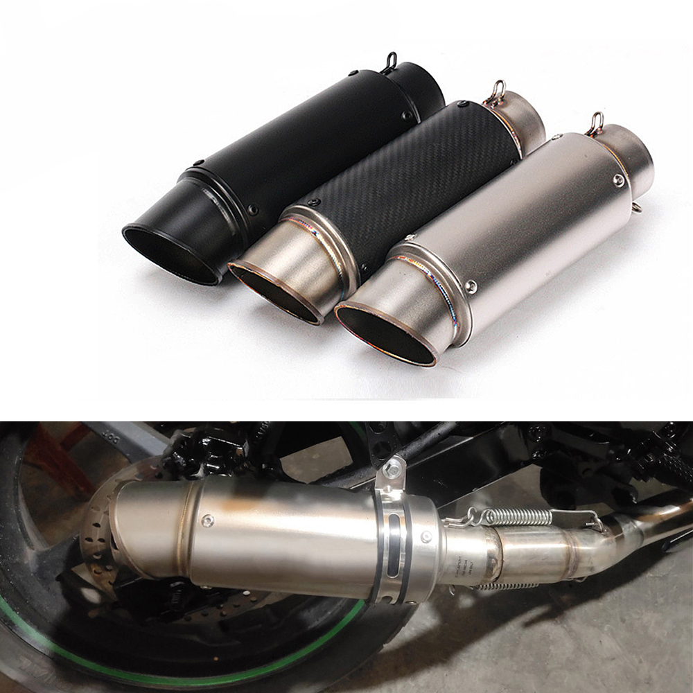 Universal 51mm Motorcycle Exhaust Racing Bicycle Full Exhaust System ...