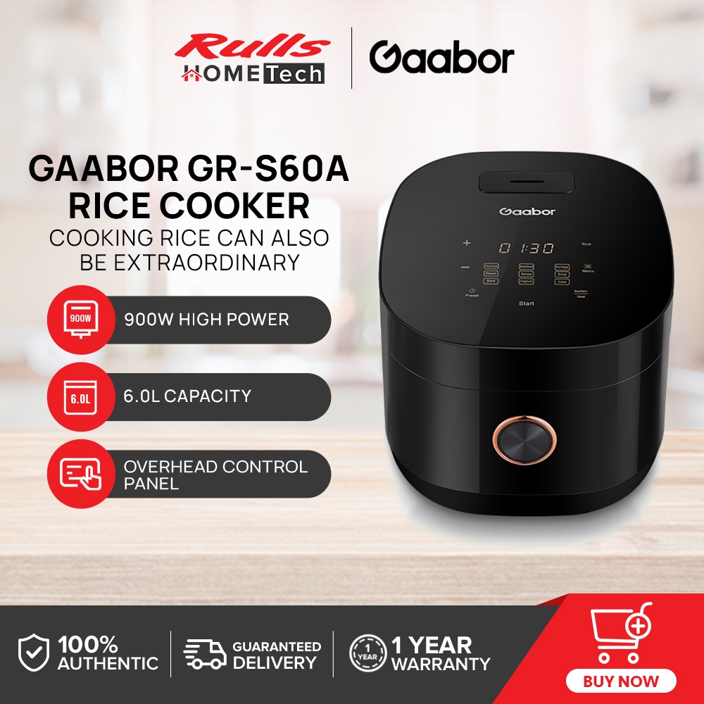 Gaabor GR-S60A Rice Cooker | 6L Big Capacity Touch Control 24h Preset ...