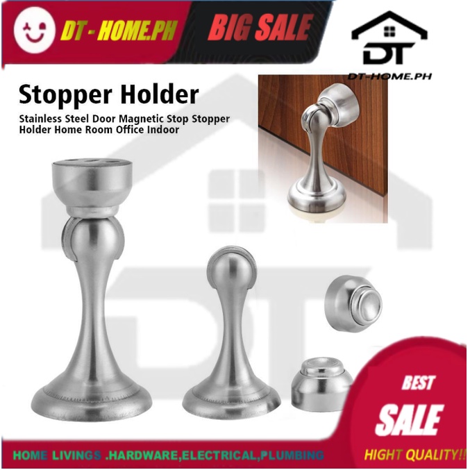 (Magnetic door stopper) Stainless steel Stopper Holder Home Room Office ...