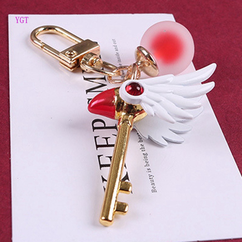YGT Anime Card Captor Sakura Metal Keychains KINOMOTO SAKURA Cardcaptor ...