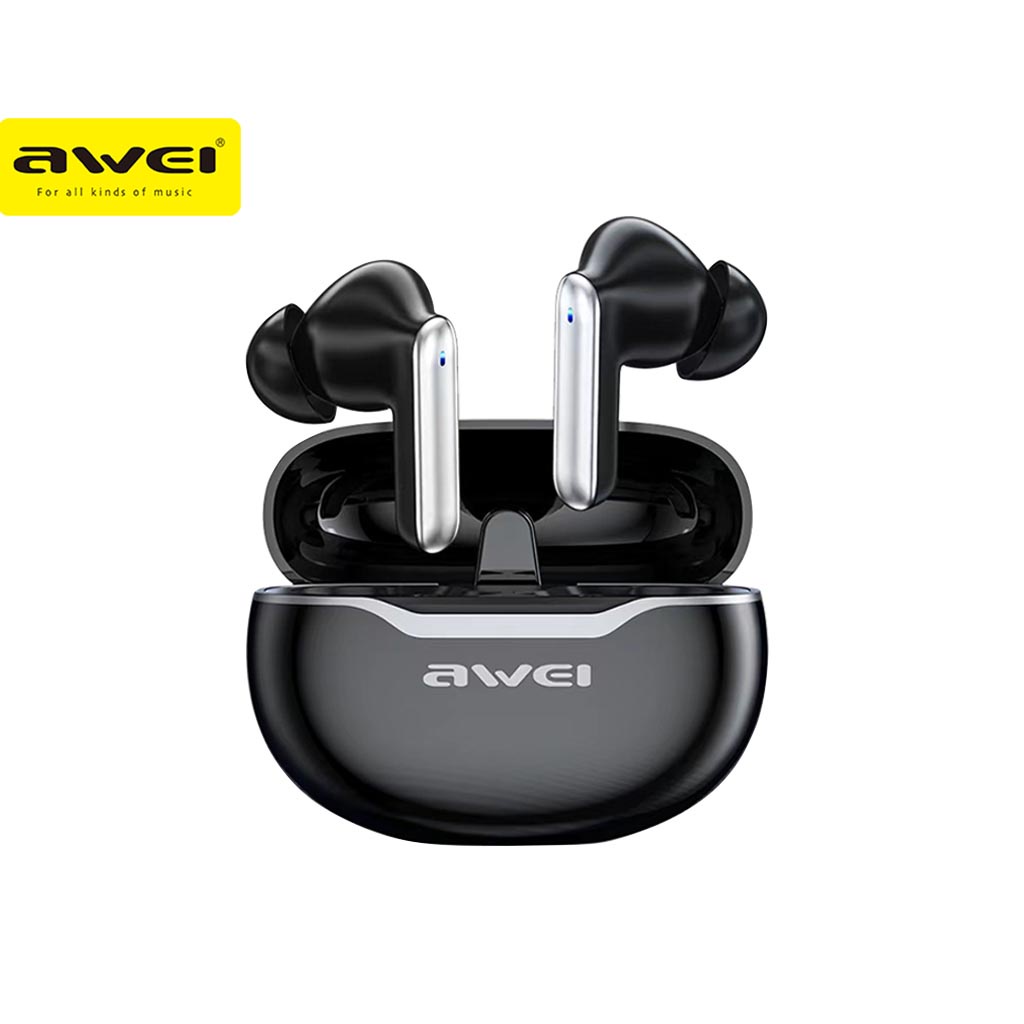 Awei T50 Double Ear Wireless TWS Bluetooth Earphones Earbuds Gaming Sports True Wireless ...