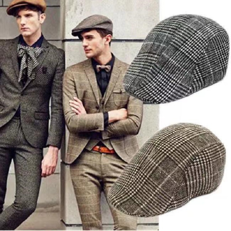 fashion hat men's peaked cap british beret korean style cap | Shopee ...