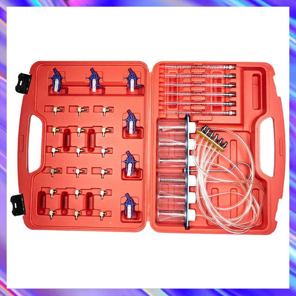 Diesel Injector Flow Meter Adaptor Set Rail Leak-Off Tester Kit Fuel ...
