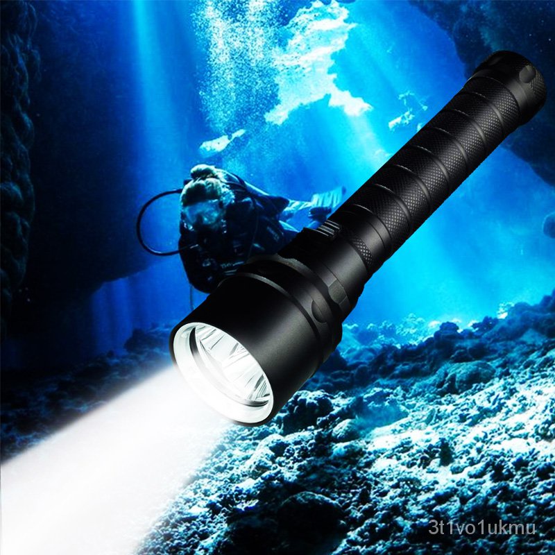 C2 Diving Flashlight Safety Dive Light Torch T6 Underwater Scuba ...