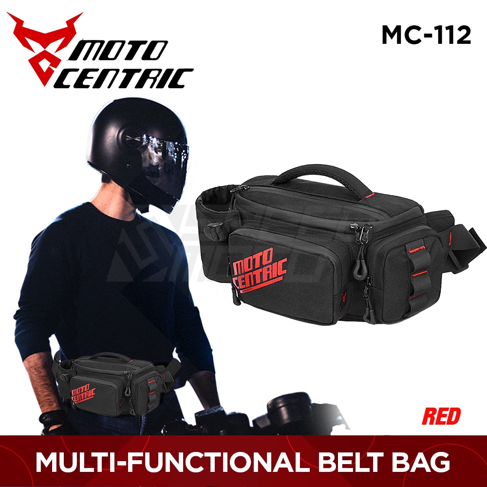 MOTOCENTRIC MC-0112 MULTI-PURPOSE BELT BAG NYLON FABRIC MOTORCYCLE ...