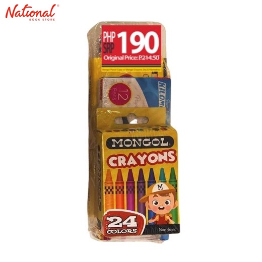 Mongol Exam Pencil Case With Mongol Crayon 24S And Kilometrico ...