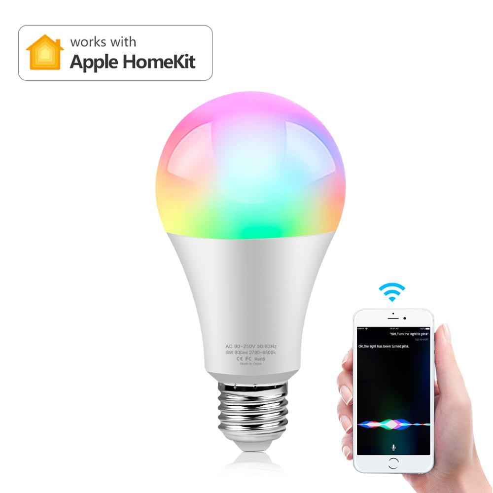 Apple Homekit Led Wifi Smart Light Bulb Siri Voice Control Rgb Night ...