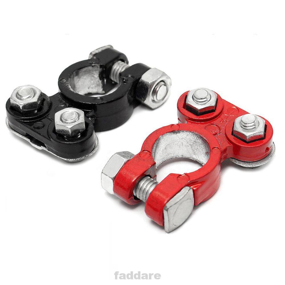 Black+Red 2*Positive Negative Car Battery Terminal Clamp Connector ...