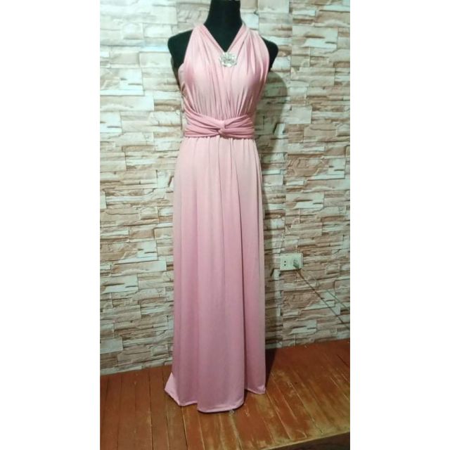 ROSE GOLD INFINITY DRESS FOR BRIDESMAIDS | Shopee Philippines
