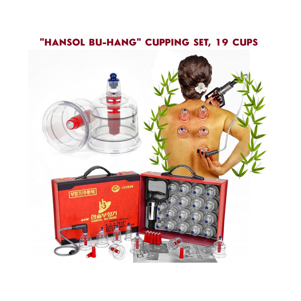 Authentic "HANSOL BU-HANG" Well-Made Cupping Set, Made in Korea ...