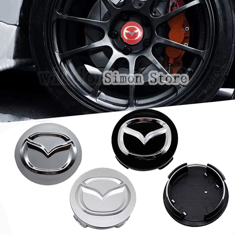 4pcs 5.2cm 5.6cm 6cm Car Rim Wheel Center Hub Caps Badge for Mazda 3 CX ...