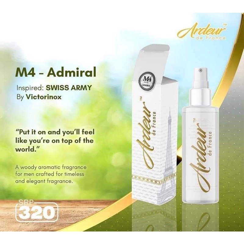 Ardeur De France Perfume oil based inspired by Swiss Army | Shopee ...
