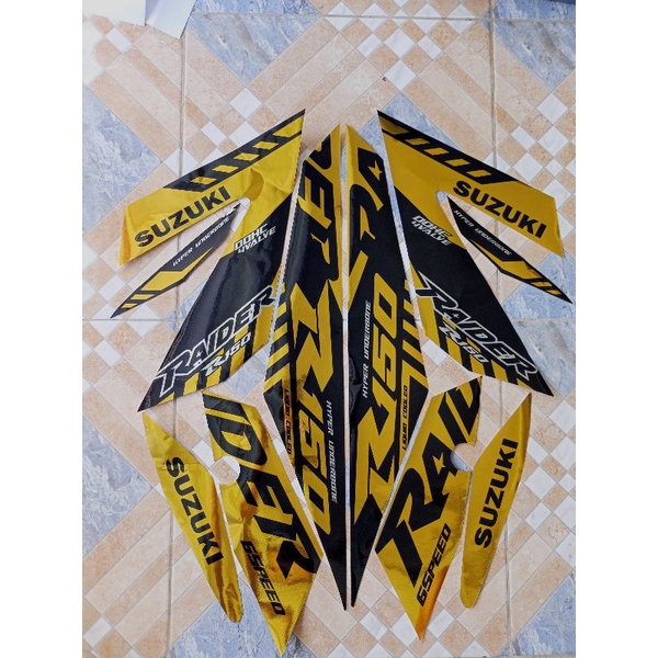 SUZUKI RAIDER R150 FI CHROME STOCK SIZE DECAL | Shopee Philippines