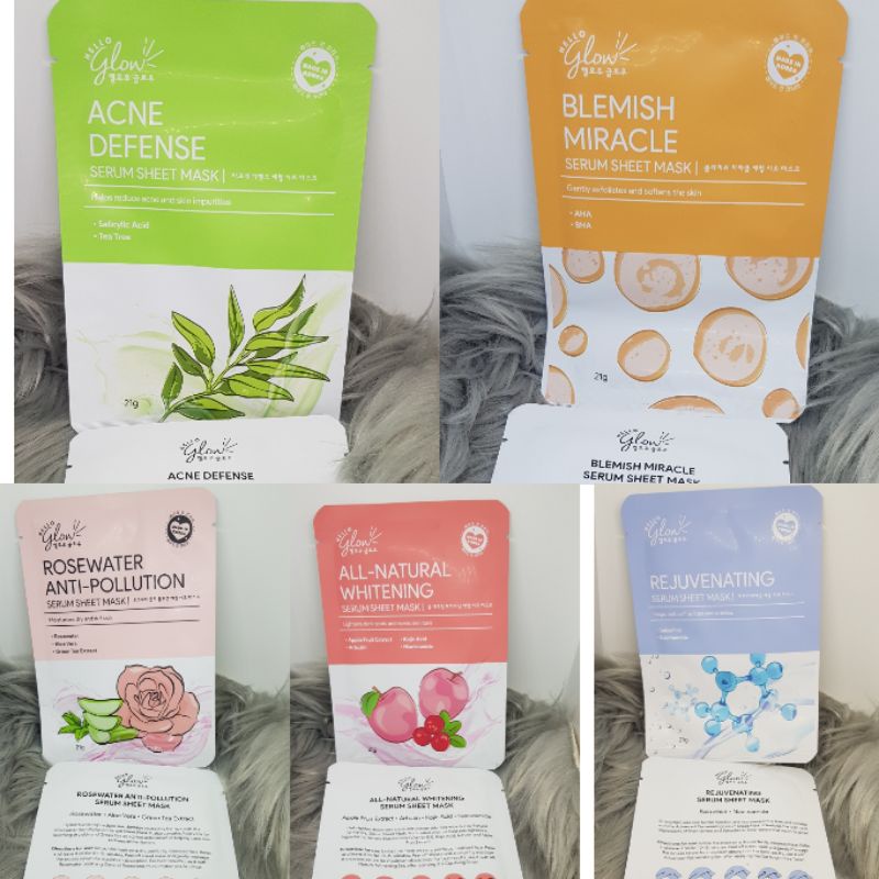 Hello Glow serum face sheet | Shopee Philippines