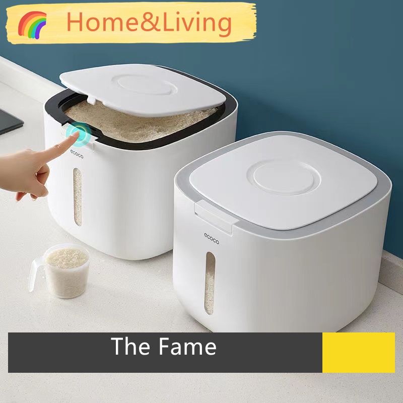 Home indoor 10KG Rice Dispenser Rice Storage Box Nano Bucket ...