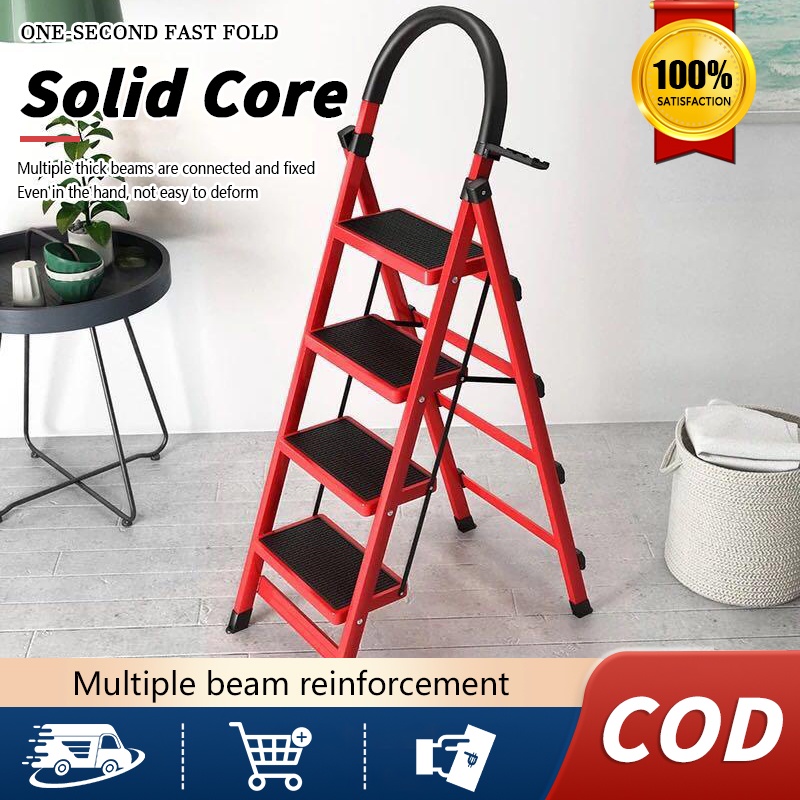Ladder household folding ladder stainless steel 3/4/5/6 step ladder ...