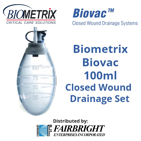 Biometrix Biovac™ 100ml Closed Wound Drainage Silicone Bulb Set ...
