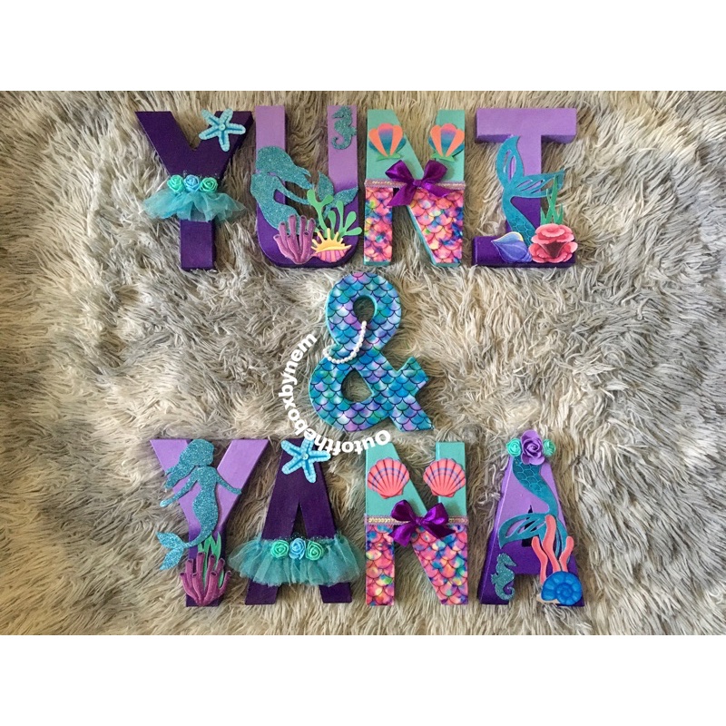 Mermaid Letter Standee(per letter ) | Shopee Philippines