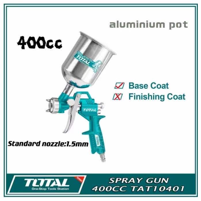 TOTAL TAT10401 SPRAY GUN 400CC 1.5mm spray gun for paint air paint ...