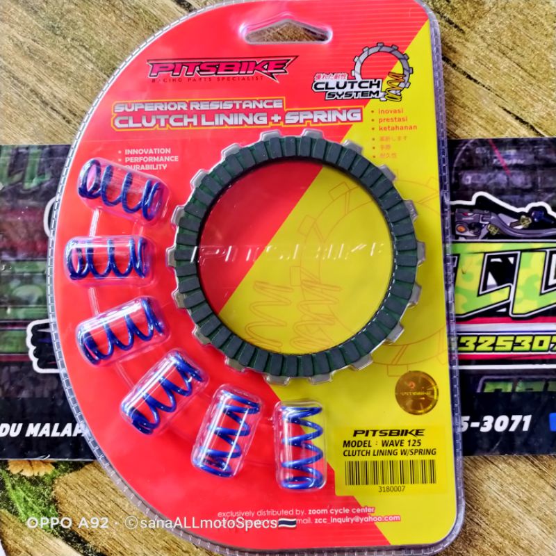 PITSBIKE WAVE125, XRM125, RS125 CLUTCH LINING AND CLUTCH SPRING (OEM ...