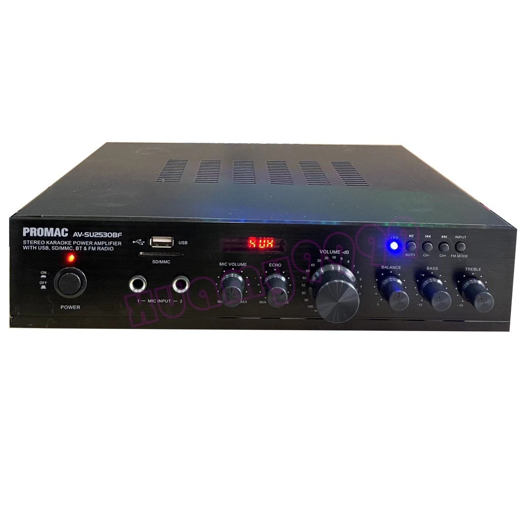 Promac AV-SU2530BF Stereo karaoke Power Amplifier with USB,SD/MMC BT ...