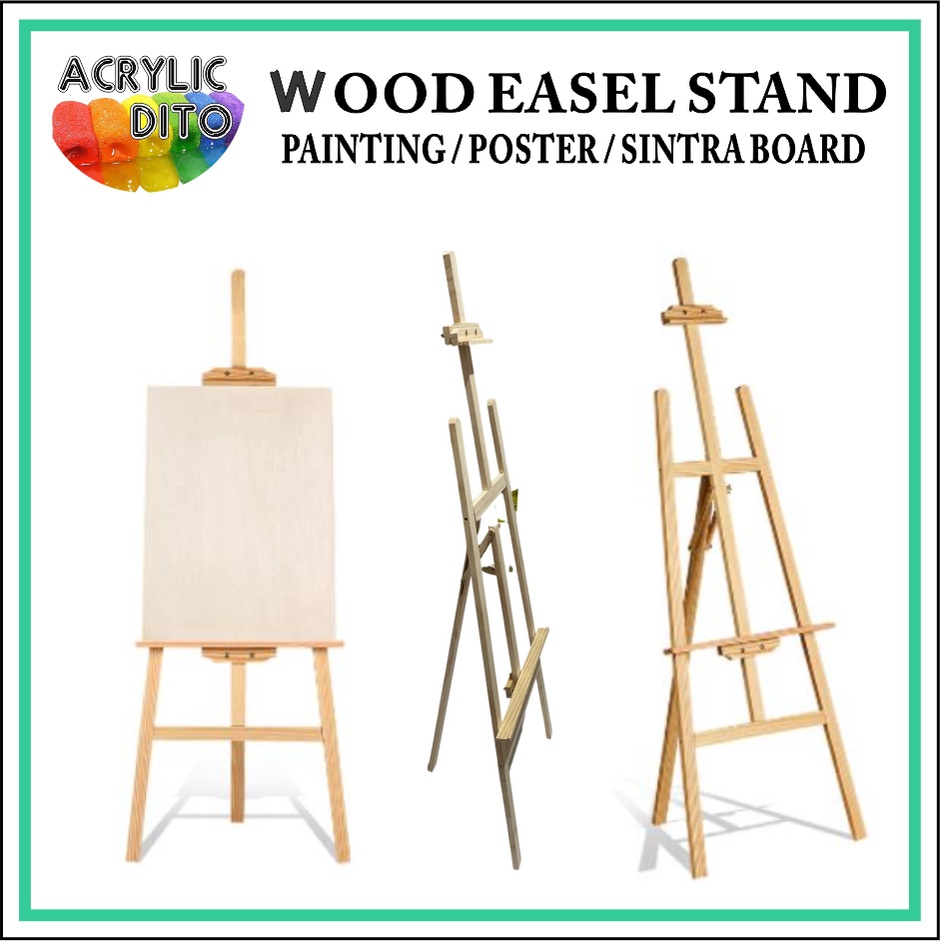 Wooden Easel Stand / Wood Easel Standee For Painting Picture Wedding ...