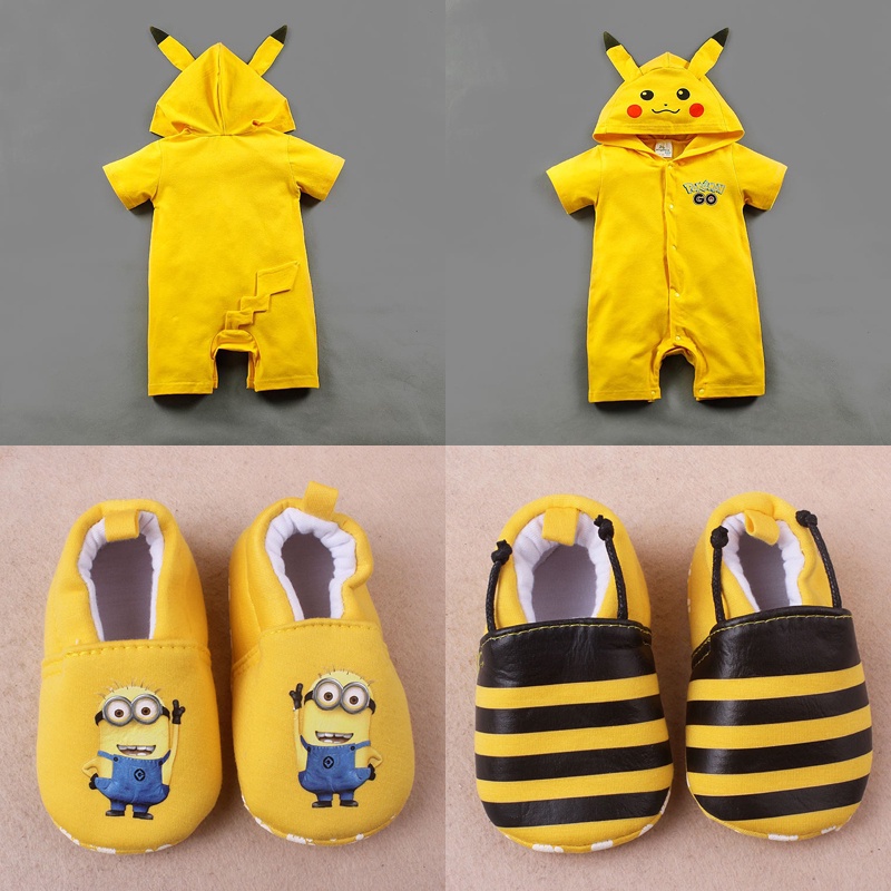 Pikachu Yellow Romper for Newborn Infant Cute Pokemon Birthday Theme ...