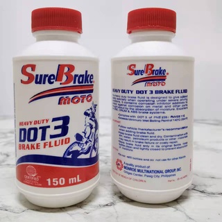 Sure Brake Moto heavy duty dot 3 Brake Fluid 150ml | Shopee Philippines