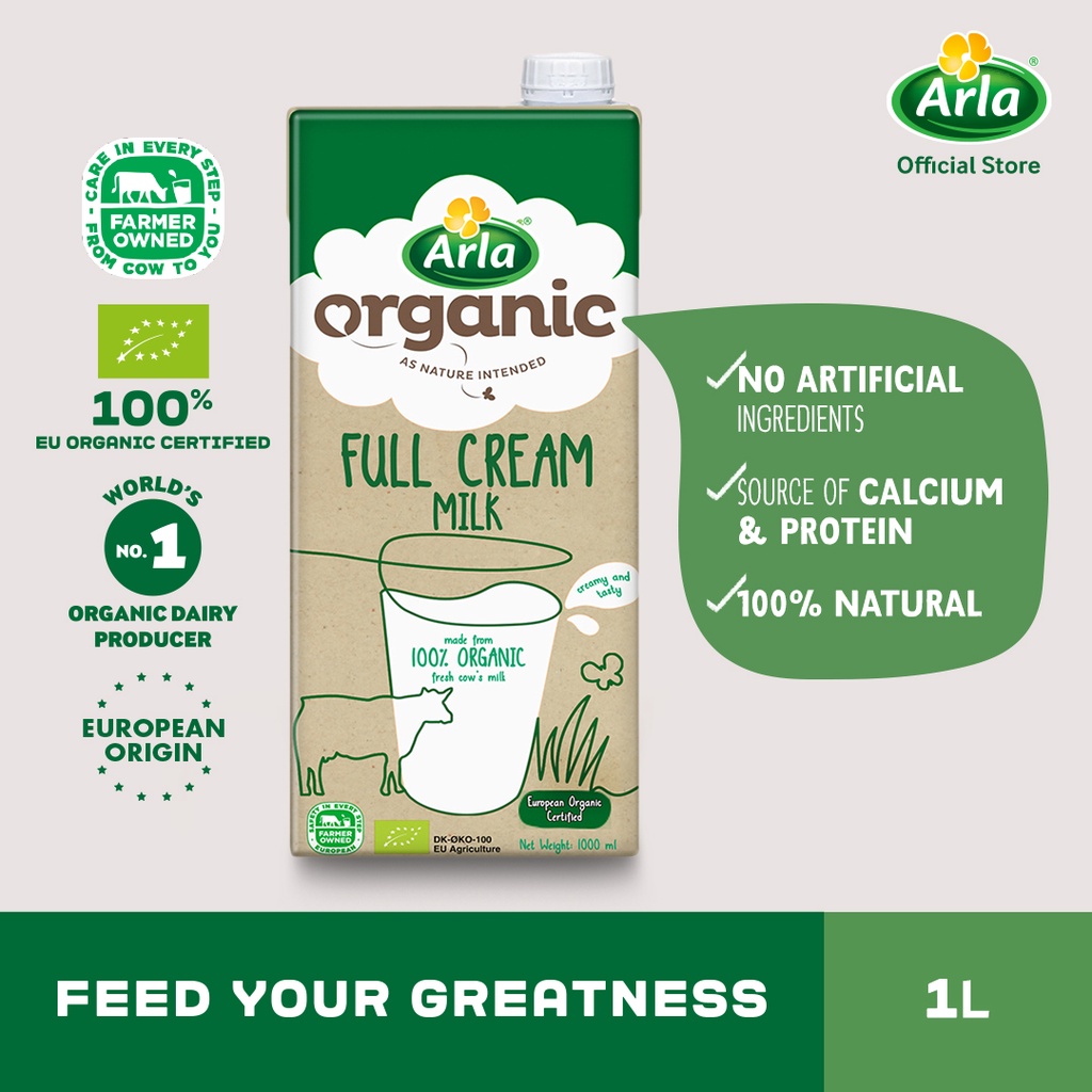 Arla Organic Full Cream Milk 1L | Shopee Philippines