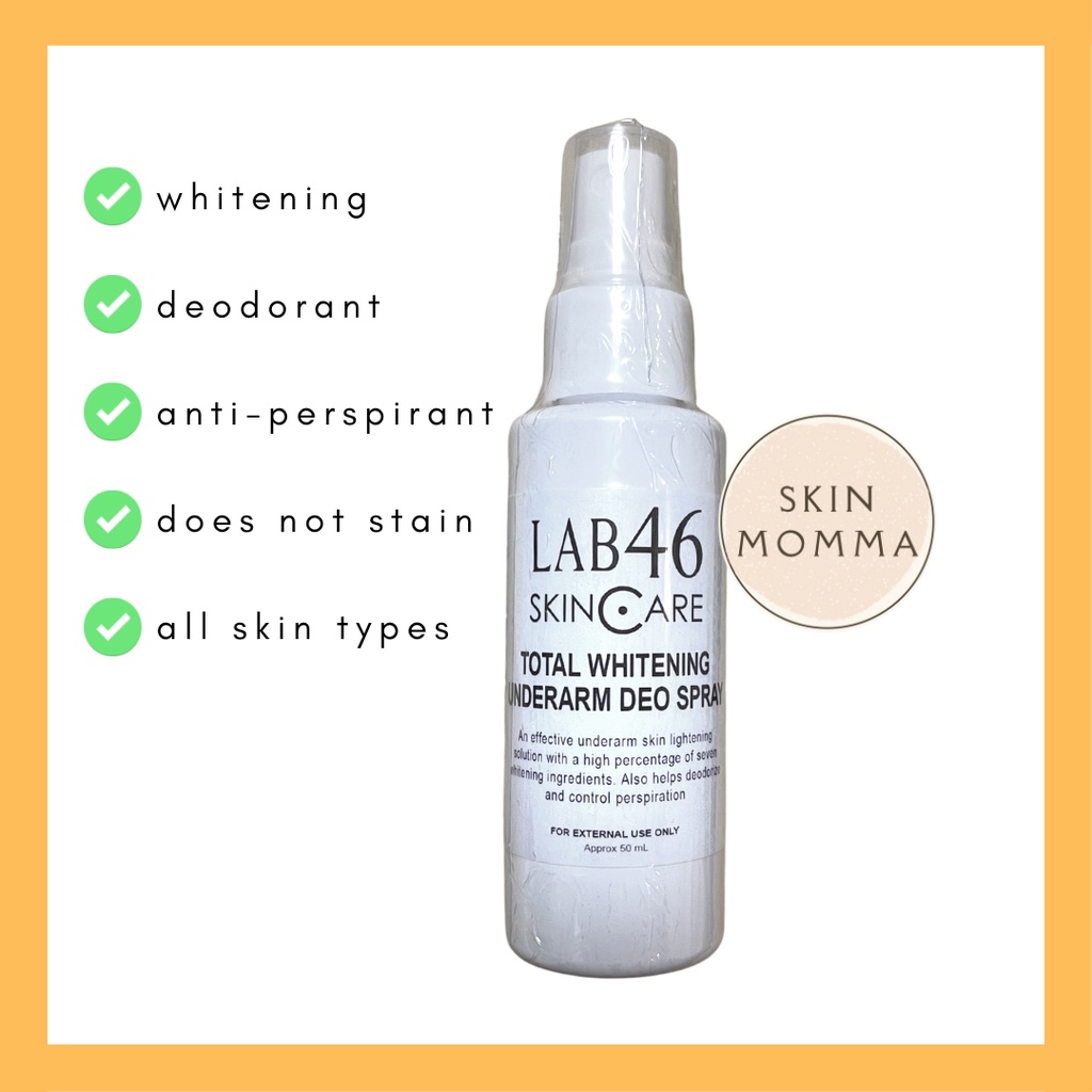 Lab46 Total Whitening Underarm Deodorant spray 50ml | Shopee Philippines