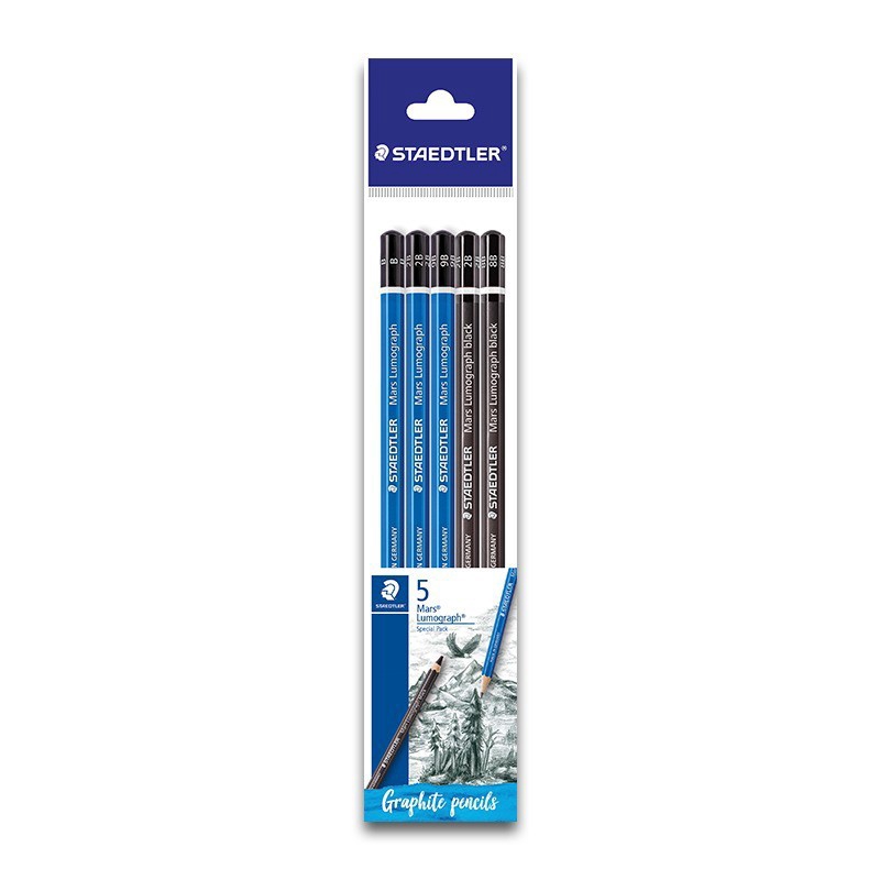 Staedtler Mars Lumograph Pencil Set 5 Degrees / Staedtler Pencil | Shopee Philippines