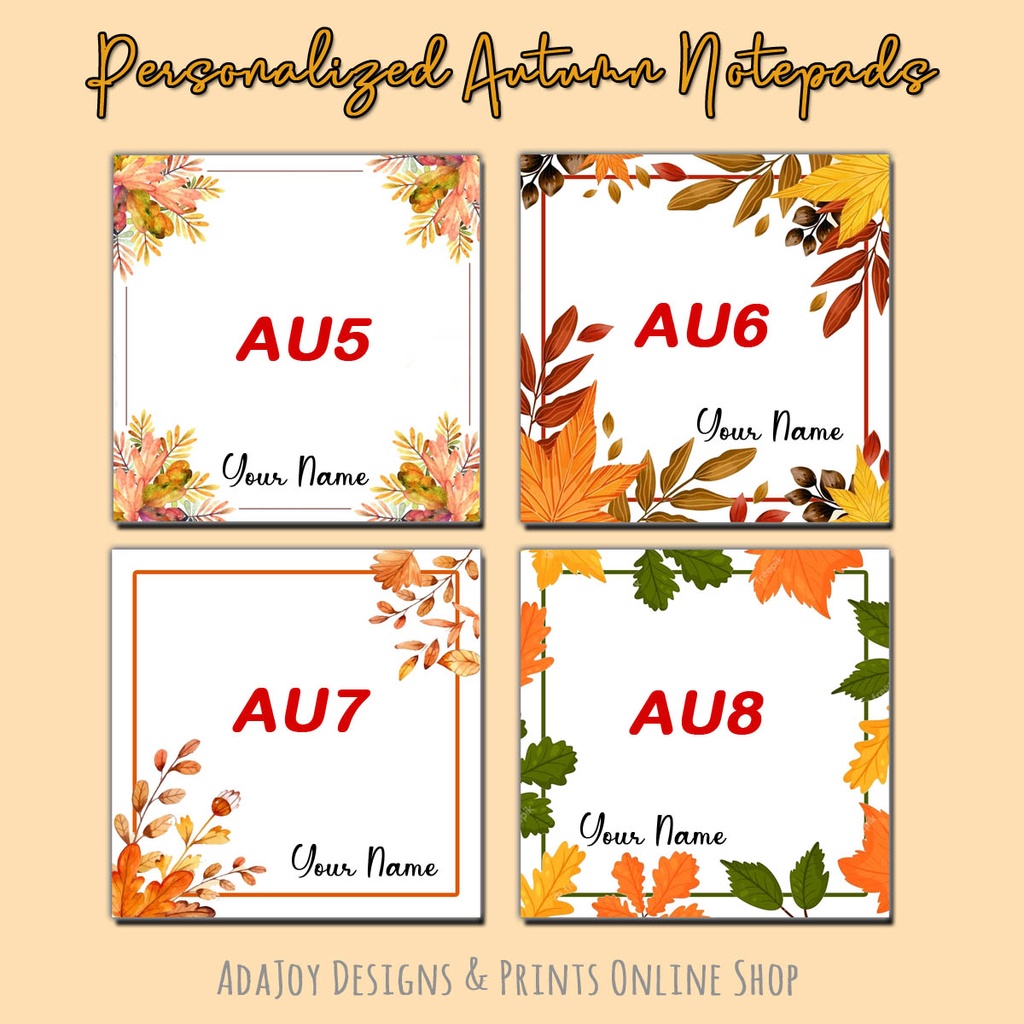 Personalized Autumn Design Notepads - COD! | Shopee Philippines