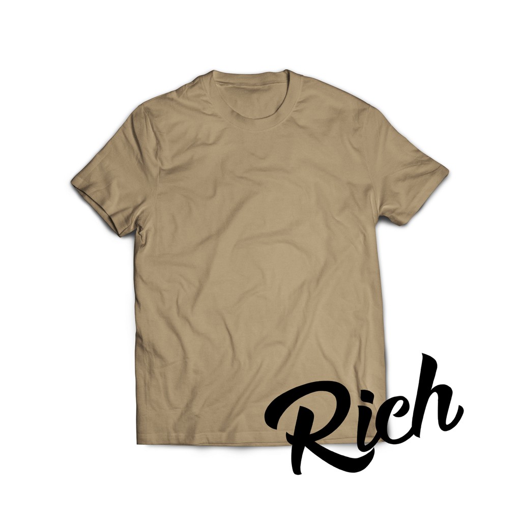 RICH Plain T-Shirt Mocha | Shopee Philippines RICH Plain T-Shirt Mocha | Shopee Philippines