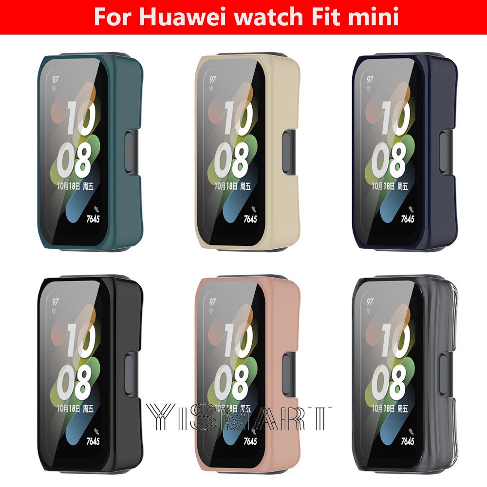 Huawei Watch Fit Mini Case Tempered Glass+PC Case 2-in-1 Protective ...