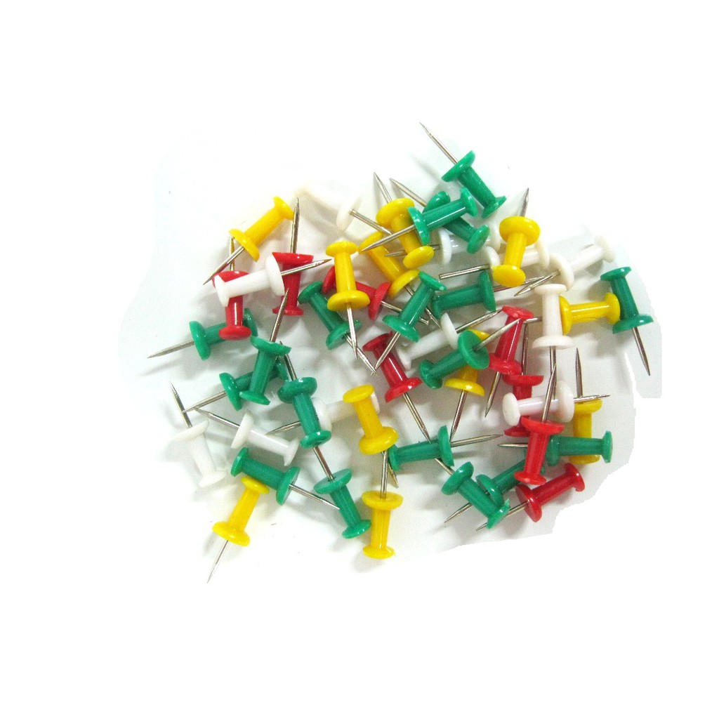 1 Box Push pin Colored 50 Pieces (DL-833) | Shopee Philippines