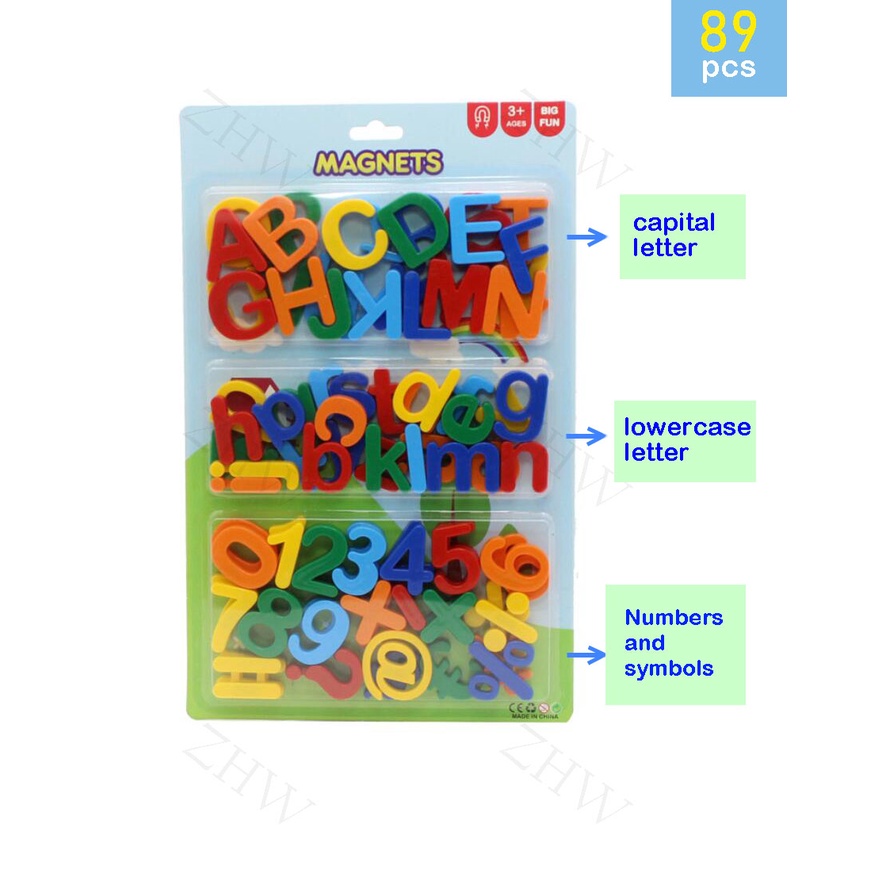 89pcs Magnetic Letters Alphabet Numbers Math Symbols Magnet Sticker ...