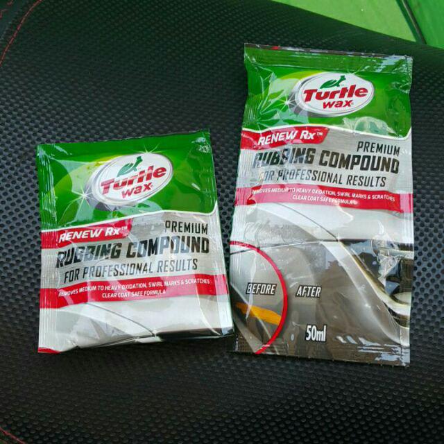 Turtle Wax Renew Rubbing Compound 50mL (Sachet) | Shopee Philippines