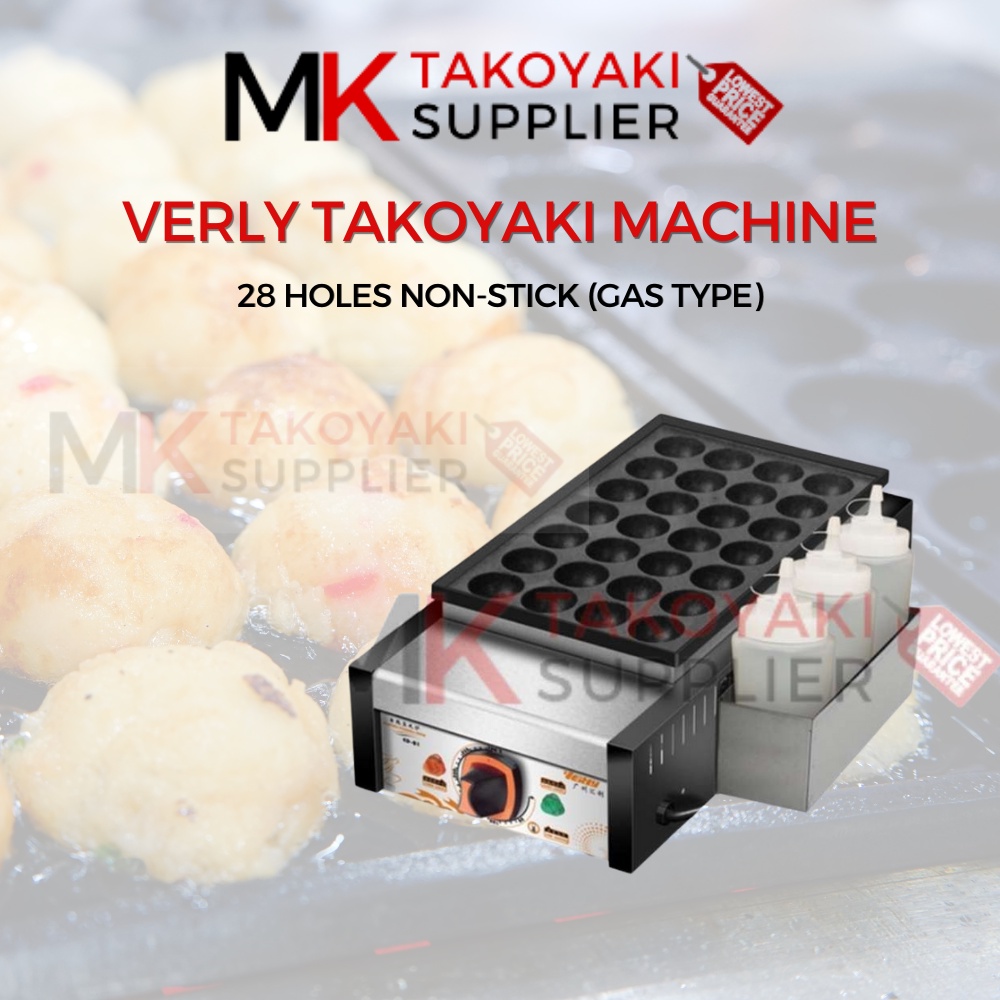Verly Takoyaki Machine 28 Holes - Non Stick (Gas type) | Shopee Philippines